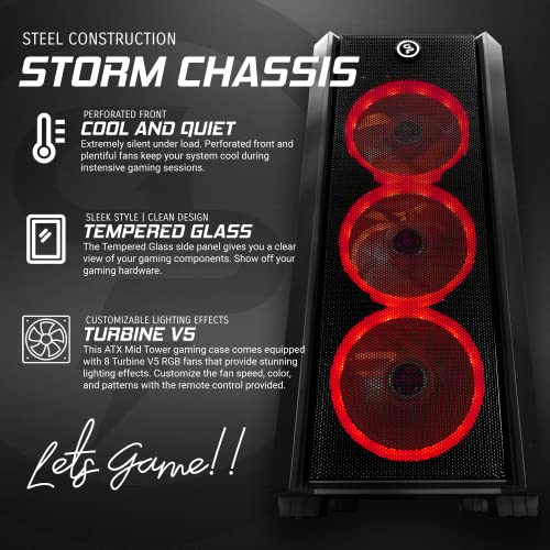 GAMINGPOWERPC G302 Gaming PC Desktop Intel Core i5-12400F 2.5GHz 6 Core, 16GB DDR4, NVIDIA GeForce RTX 3060 12GB GDDR6, 512GB NVMe M.2 SSD, Windows 11 Home