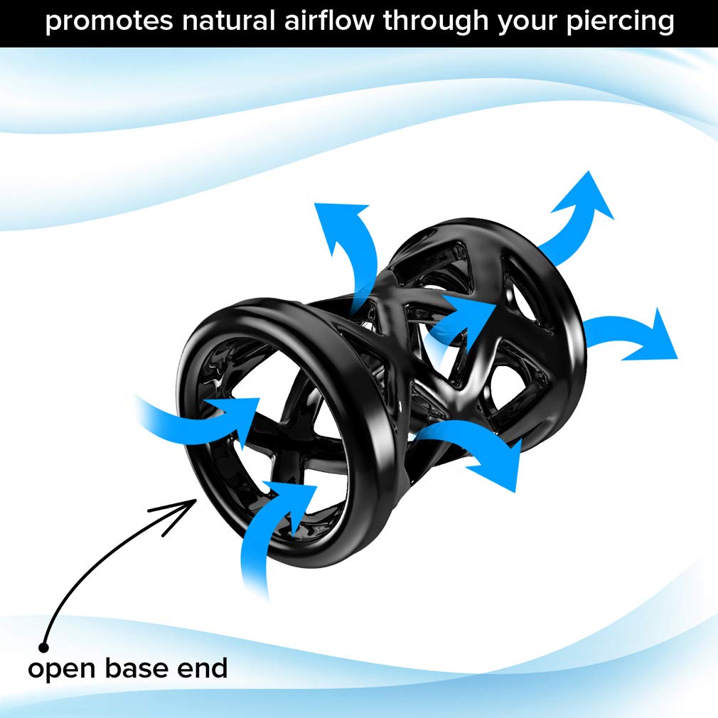 Evonix Unique Plugs - No Stink Double-Flared Gauges 00 Black For Ears | Classy Custom Design Thin Wall Flesh Tunnels Earrings Pair For Women Men 10mm