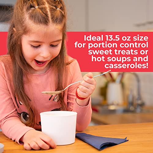 StarPack Ice Cream Containers for Homemade Ice Cream (6 Pcs) - Reusable Ice Cream Containers With Lids - No Leak & Frost Ice Cream Storage Containers For Freezer - 13.5oz per Ice Cream Container