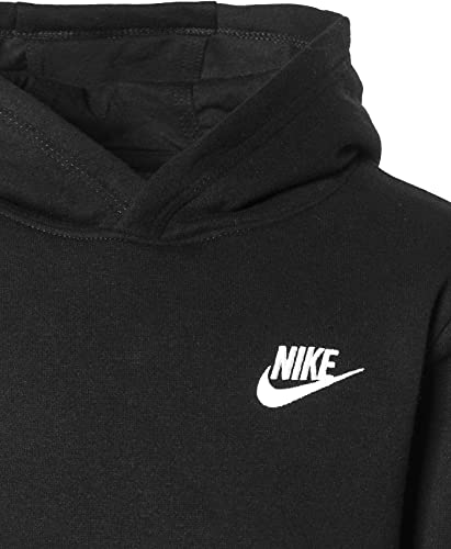 Nike Boy's Club Fleece Pullover Hoodie (Little Kids) Black 5 Little Kids