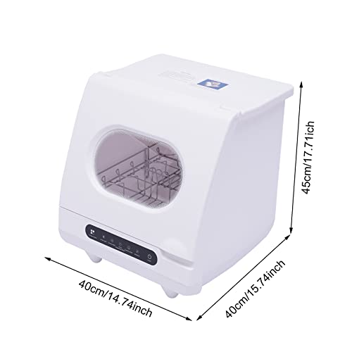 Portable Dishwasher Countertop 360° Spray Arms Mini Dishwasher with 5 Washing Programs Display Dishwasher for Apartments & Rvs(1200W)
