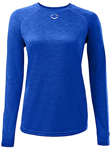 EvoShield FX Long Sleeve Training Tee, Royal - Medium
