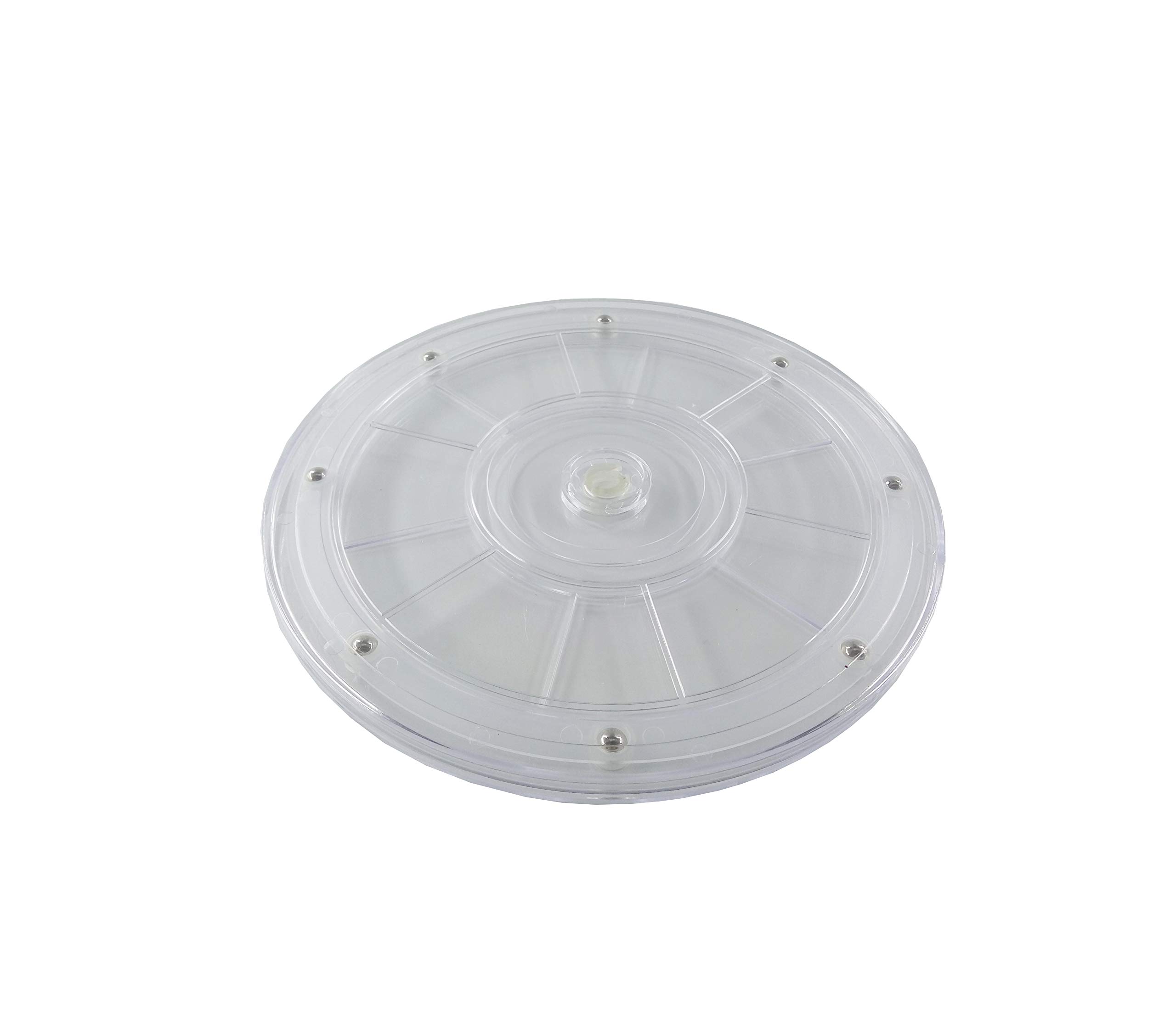 FixtureDisplays® 8" Clear Plastic Spinner Lazy Susan Turntable Organizer for Spice Rack Table Cake Kitchen Pantry Decorating 16973-FBA