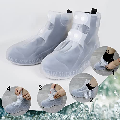 MagicDesign Upgraded Waterproof Silicone Non-Slip Shoe Covers for Rainy Days β Lightweight and Reusable Waterproof Overshoes β Easy to Carry and Practical β Ideal for Multiple Scenarios