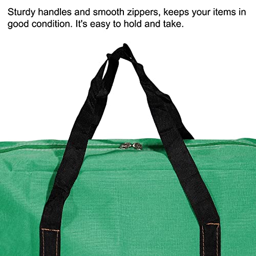 PATIKIL Closet Storage Bags, 2 Pack 35L Capacity Large Waterproof Moving Storage Bag Totes with Strong Handles for Home Camping, Green