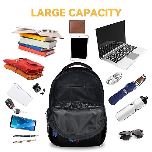 PoshWrap Truck School Backpack for Boys, 16 Inch Black Backpacks for Kids, Durable Cartoon Bookbag for Elementary