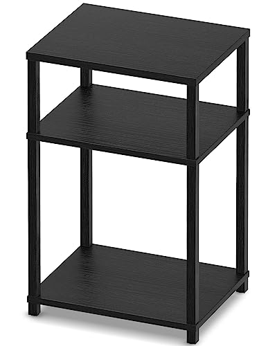 MINOSYS End Table Nightstand Bedside Table, Night Stand Accent Table for Couch, Living Room, Bedroom, Black, Easy Assembly.