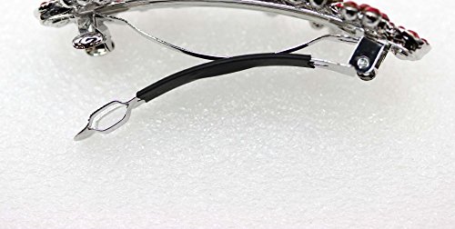 Faship Gorgeous Black Crystal Flower hair Barrette