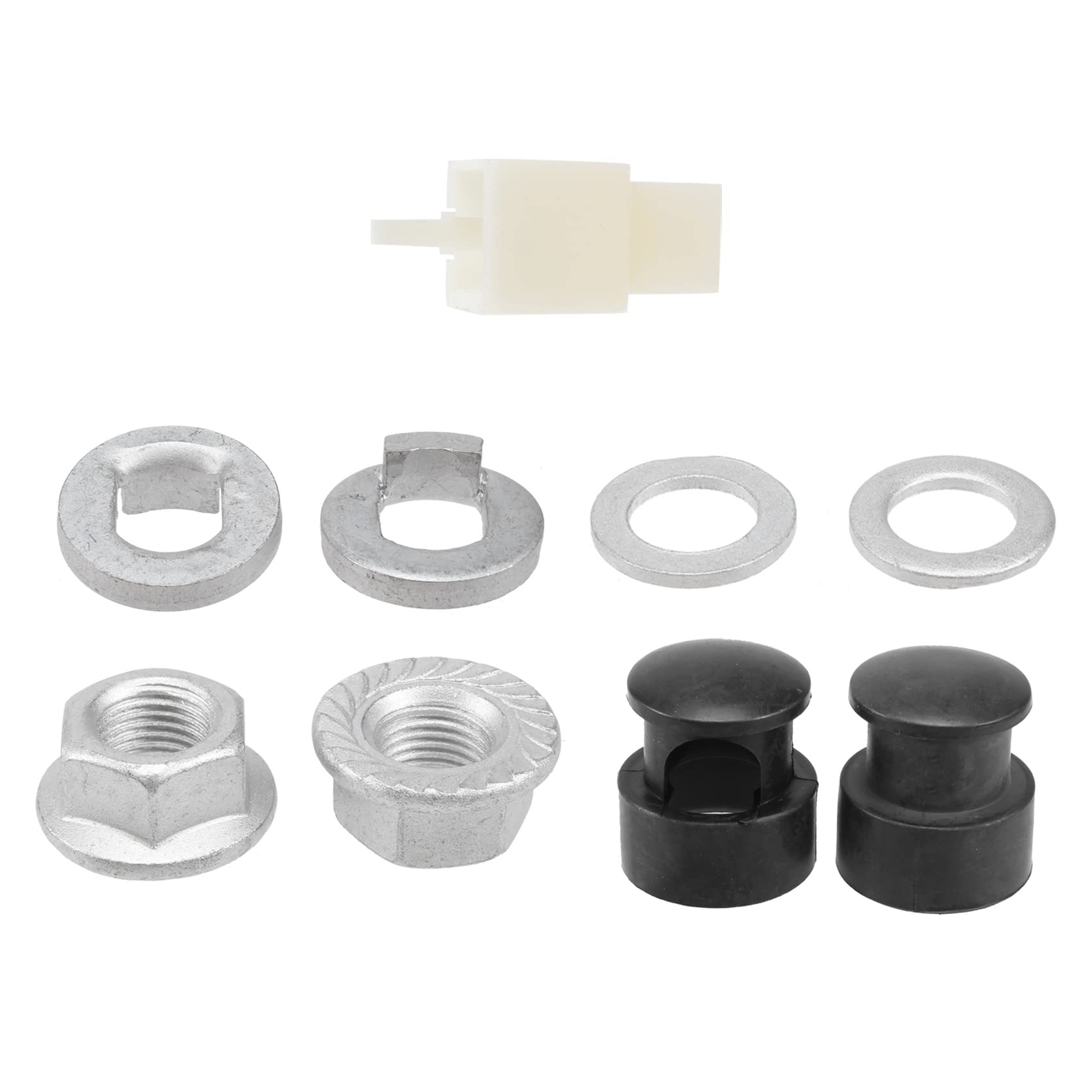 Erpmlyo E-Bike Electric Bicycle Hub Motor Axle M12 Rear Lock Nut/Lock Washer/Spacer/Nut Cover with 12mm Shaft