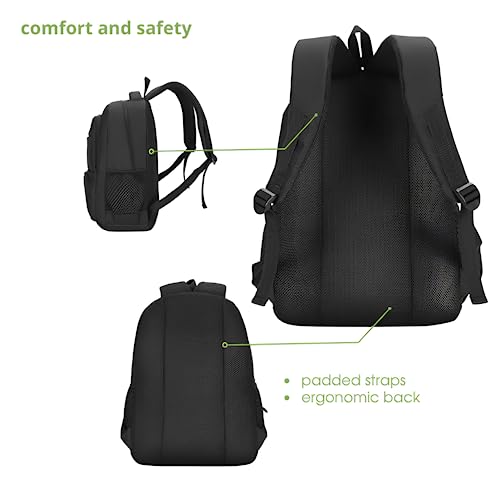 RMOVE Laptop Backpack,Business Travel Backpack, Water Resistant, Computer Bag for Women & Men Fits 15.6 Inch Laptop and Notebook - Black