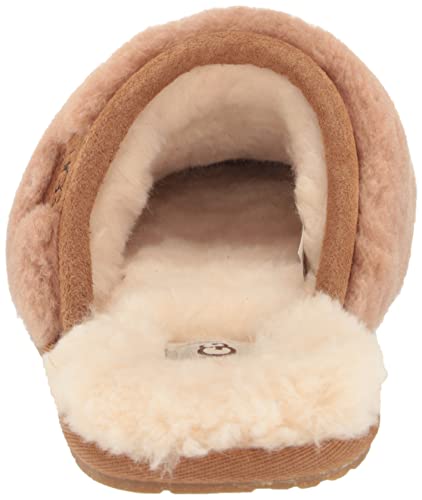 UGG Women's Fluffette Slipper, Chestnut/Natural, 8