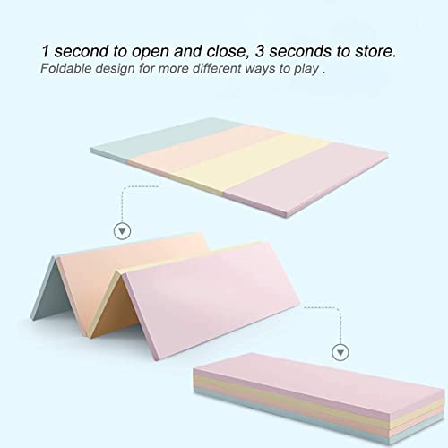 Foldable ECO-Friendly Baby Learning Crawling mat Kids Play mat Waterproof and Thickened Crawling mat Hide and Seek mat (Macron, 47.24"x 62.99")