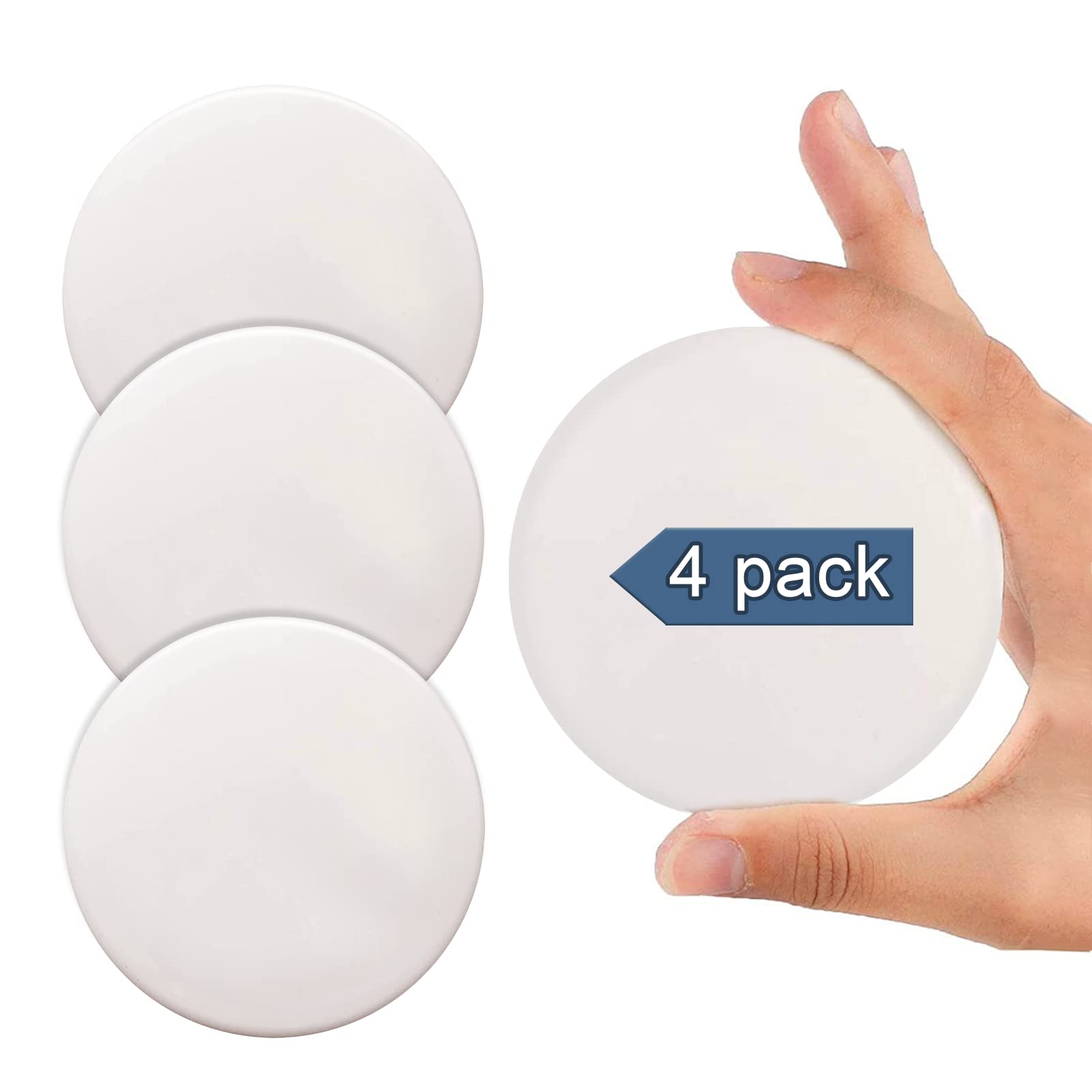 Door Stopper Wall Protector 4 PCS 3.15", Larger Silicone Door Handle Bumper, Wall Protectors with Self Adhesive Sticker for Protecting Wall
