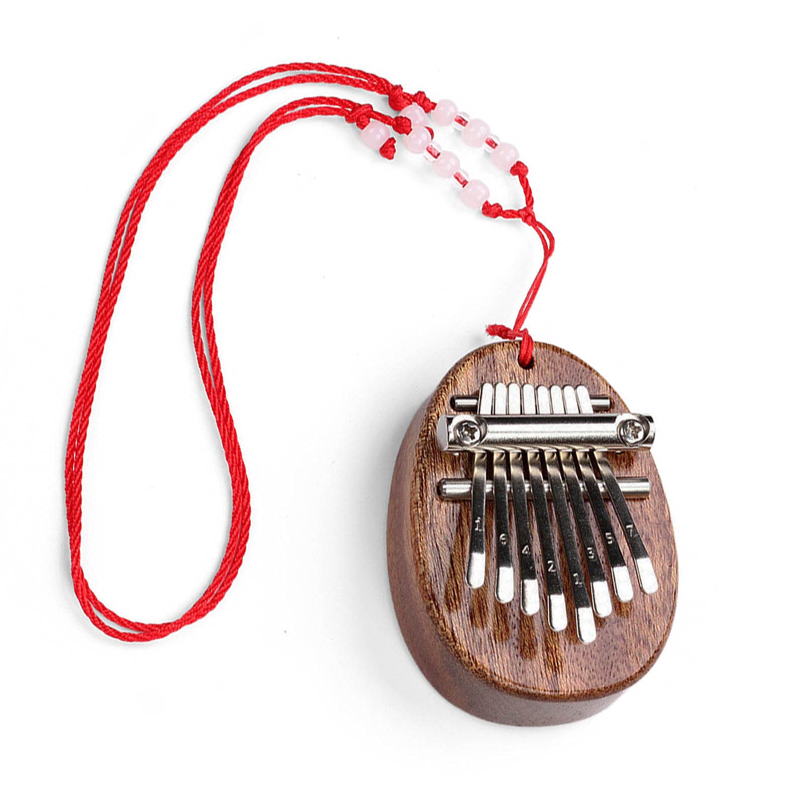 Exotic Nepal Kalimba 8 Keys Thumb Piano with lanyard Portable Mini Piano Musical instruments Good Valentine Gift Finger Piano Gift, 202109, brown