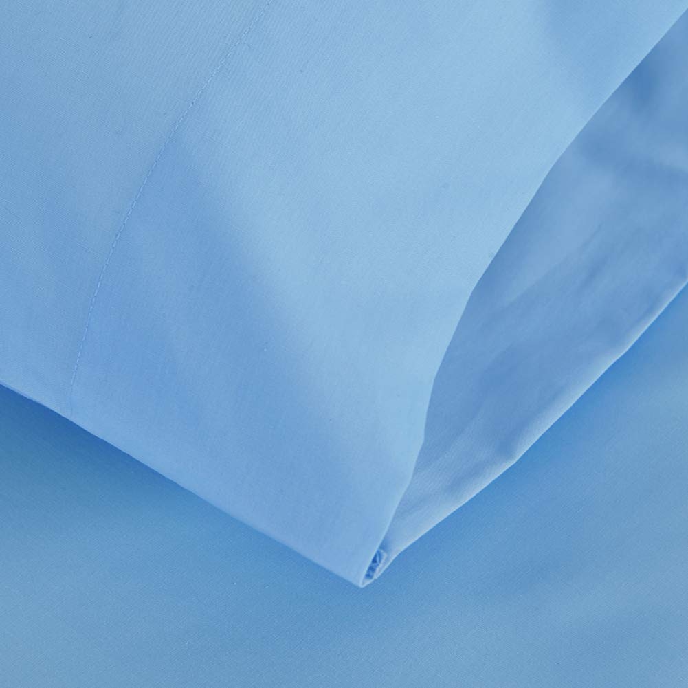 ELINEN King Percale Bed Sheets, 200 Thread Count Cotton Polyester Blend Sheet Set,Wrinkle Free,Breathable,Crisp Refreshing Feeling, 60 Cotton 40 Polyester Cotton Rich Sheets 4 PC(Green Frond,King)