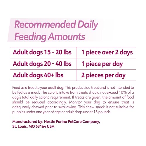 Purina Dentalife Plus Digestive Support Chicken and Pumpkin Flavor Small/Medium Dog Dental Chews - 19 ct. Pouch