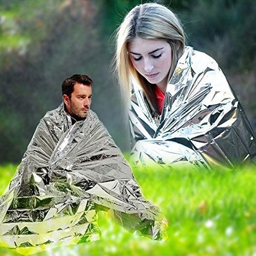 Emergency Sleeping Bag Survival Bag 2 Pack | Survival Sleeping Bag Emergency Sleeping Bags Emergency Bivy Sack | Portable Emergency Blanket Survival Gear Emergency Bivvy Thermal Sleeping Bag Camping