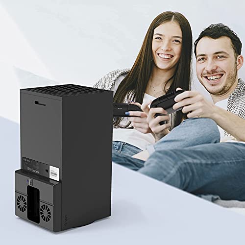 FASTSNAIL Vertical Cooling Fan for Xbox Series X, USB Powered Cooling Stand with Dual Fans and USB Port for Xbox Series X Console