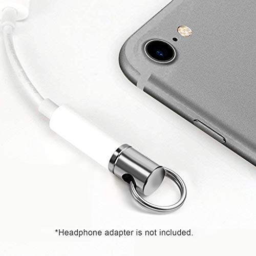 PeekaBear Headphone Jack Adapter Keychain Dongle Holder, Compatible with Lightning/USB Type-C to 3.5mm Audio Dongle Adapter Compatible for iPhone 14 13 12 11 XS XR X 8 7, Support All iOS [3-Pack]