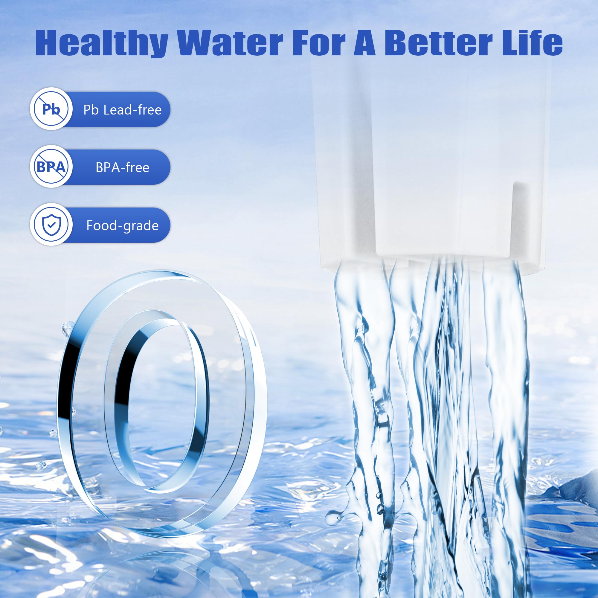 NUTTUTO Water Filter Replacements for Brita Dispensers,Fits Brita Water Pitcher, Compatible with Brita Water Pitcher For Classic 35557, OB03,Mavea 107007, 35557,Pack of 3