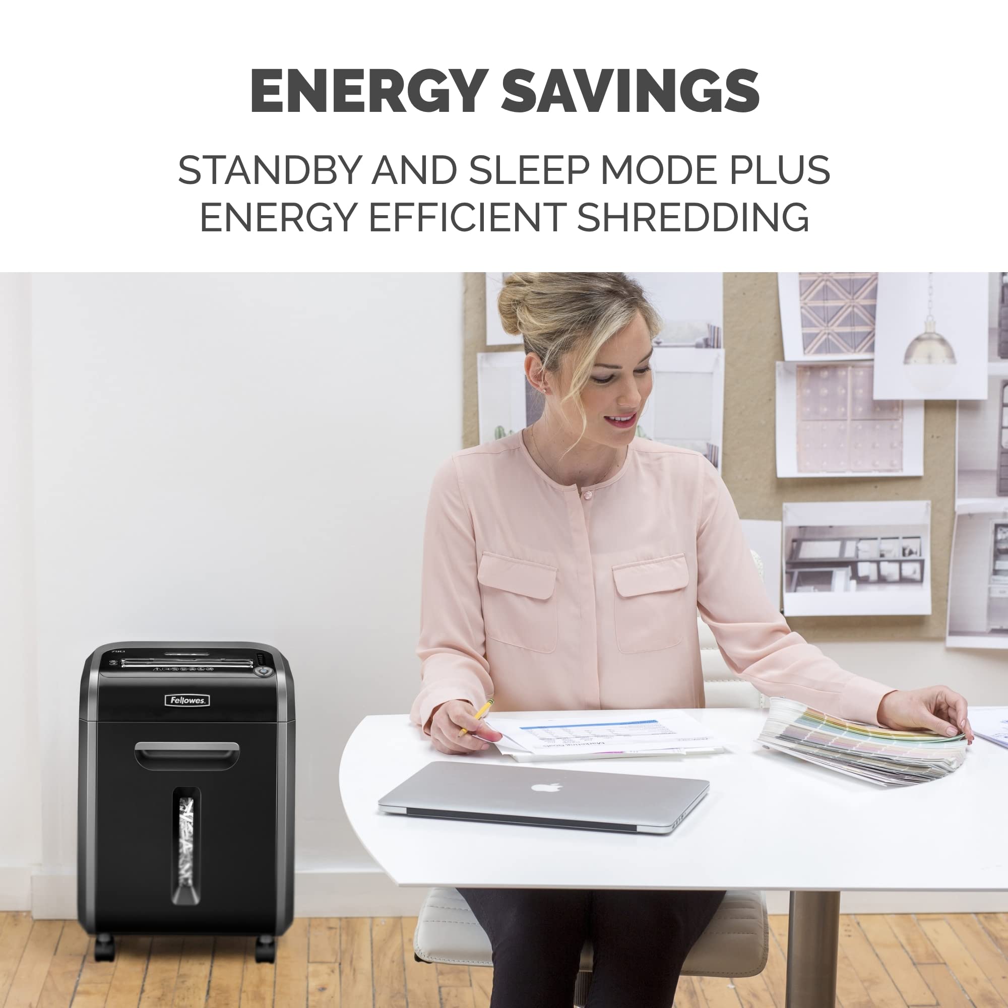 Fellowes Powershred 79Ci 16-Sheet 100% Jam-Proof Heavy Duty Crosscut Paper Shredder Machine for Office and Home, Black/Dark Silver 3227919