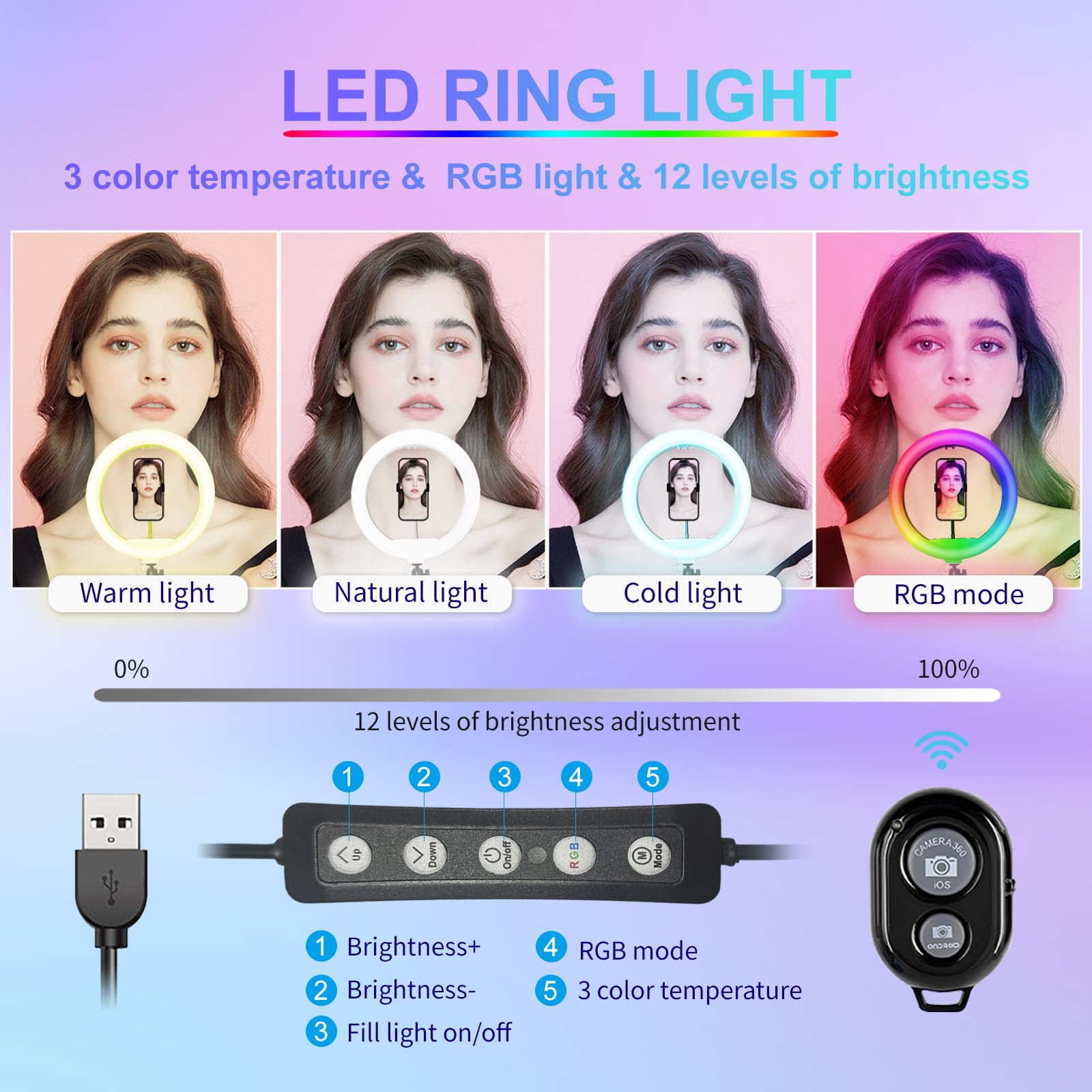 Foncusun 360 Photo Booth 31.5inch PRO 80cm, 360 Photo Booth Machine for Partie with RGB Ring Light, Remote Control, Customizable Logo, 360 Video Booth for 1-4 People Stand with Flight Case