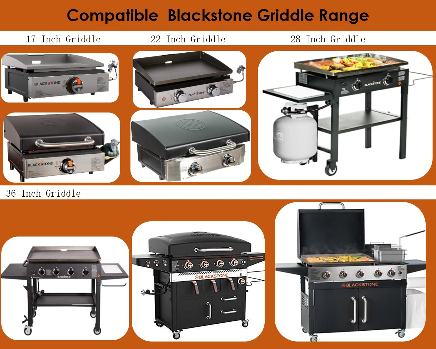 Firsgrill Professional Replacement Blackstone 17β,22",28",30β & 36" Foil Tray Drip Pans Grease Cup Liners 20 pcs