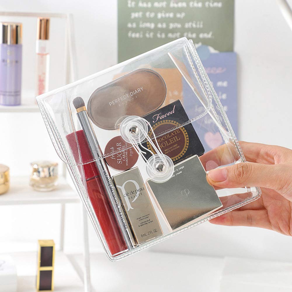 ZMLSED Washi Masking Tapes Multi Organizer Pouch, Minimalist Transparent Large-Capacity Visible Portable Storage Bag for Stationery Stickers Travel Small Object Planner Pens Journal Supplies
