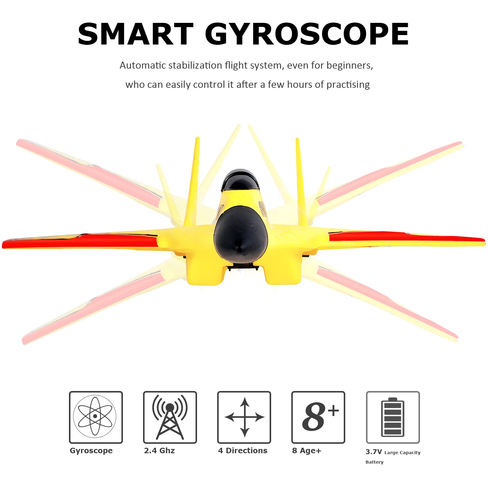 HAPTIME RC UH-60 Black Hawk Helicopter, High Precision Simulation 1:47 Scale of The 6G/3D Stunt 2.4 GHZ Remote Control Plane, Dual-brushless Direct Drive Aircraft Automatic Stabilization System
