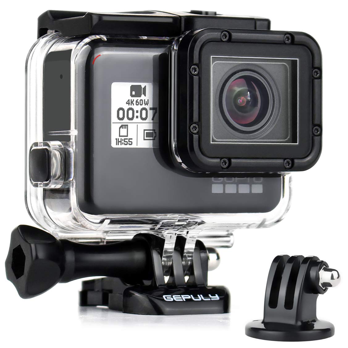 GEPULY Waterproof Housing Case for GoPro Hero 7 Black, Hero 5 6 Black, Hero (2018) - 45M Underwater Protective Dive Housing Shell for GoPro Hero7 Hero6 Hero5 Camera with Bracket Accessories