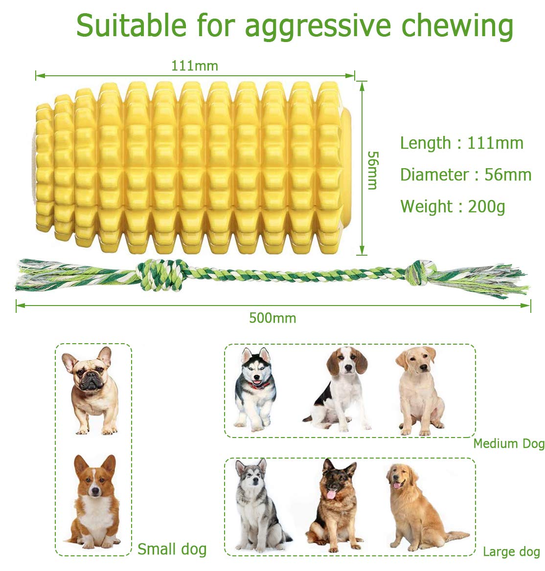 Vastean Shaped Dog Chew Toy, Bite-Resistant Tough Chew Rope Toys for Boredom Teeth Cle aning Dental Care