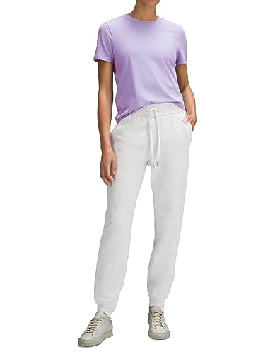 Lulucheri Women's Workout T-Shirt Short Sleeve Lightweight Crew Neck Shirts Yoga Running Exercise Athletic Tee Top (Medium, Spring Lilac)