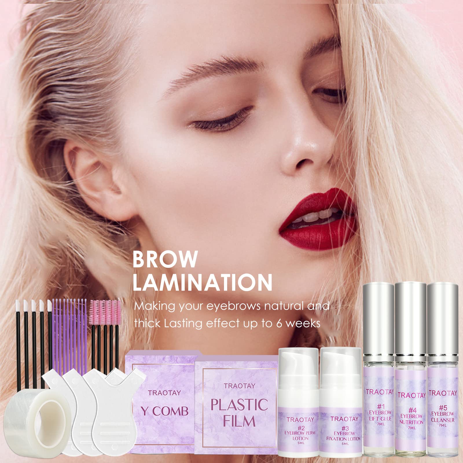 Eyebrow Lamination Kit - Instant Brow Lamination Kit DIY at Home, Professional Eyebrow Lamination,Eyebrow Perm Kit & Eyebrow Lift Kit Easy to Use,Fuller Thicker & Fluffy Brows Lasts Up to 6 weeks