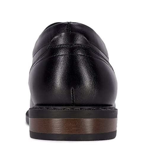 NINE WEST Mens Monk Strap Loafer Dress Shoes I Moc-Toe Bit Slip-On Loafer I Fyfe Black 9