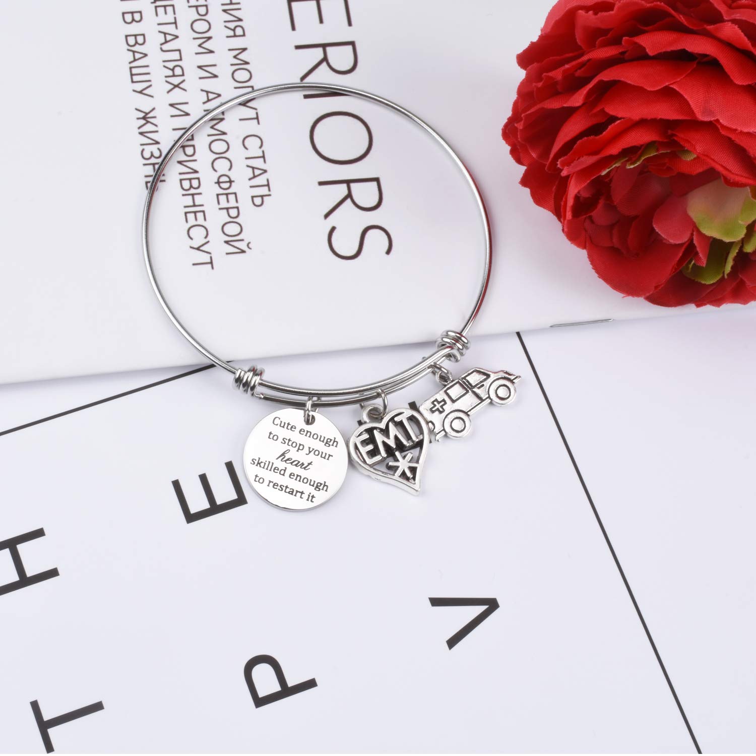 EMT Gift EMT Graduation Gifts EMT She Believed She Could So She Did Keychain Emergency Medical Technician Gift Paramedic Gifts (EMT-BR)