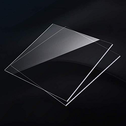 Umootek Acrylic Sheet Clear Cast Plexiglass 12 x 12 inches Square Panel 1/4 Thick (6mm) Clear Plastic Plexi Perspex Plate Panel with Protective Paper for Signs, DIY Display Projects, Craft