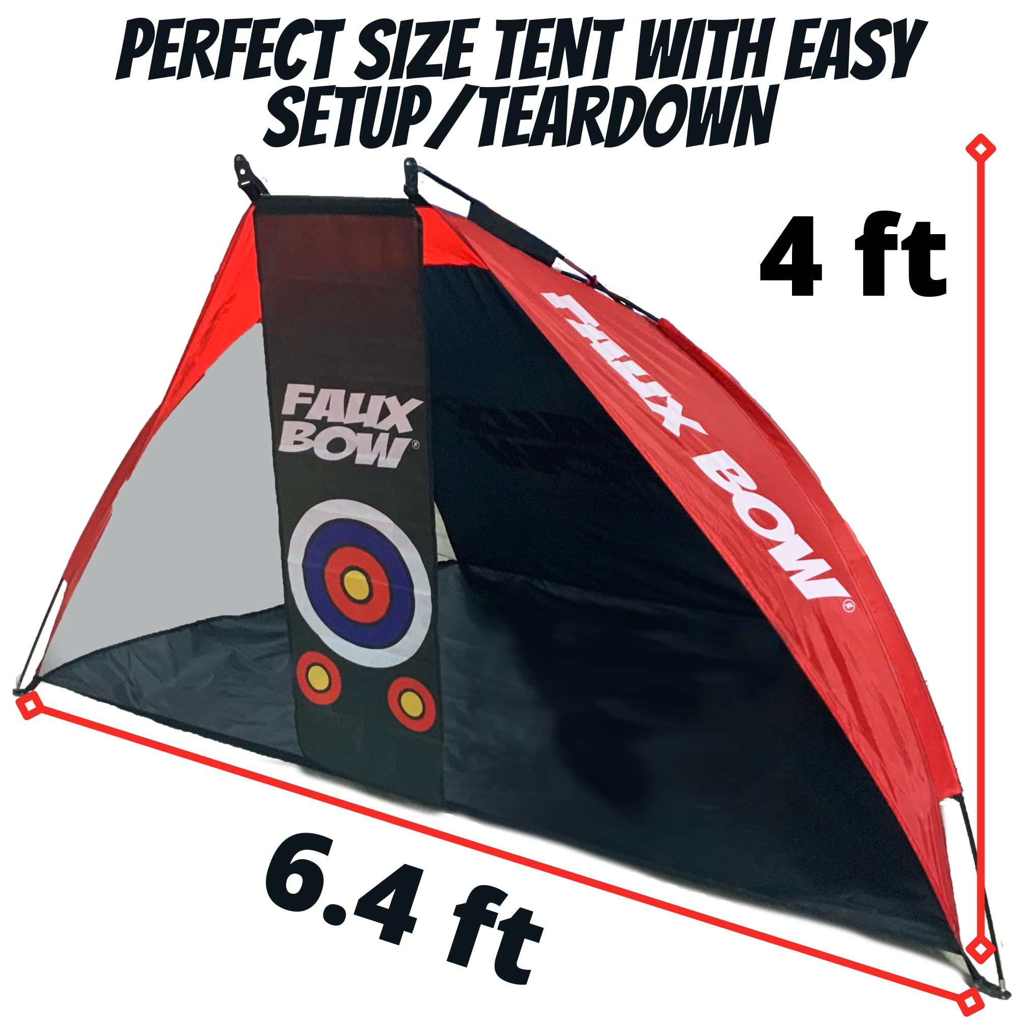 FAUX BOW Target Tent - Impact Bow and Arrow Targets for Backyard - Blaster Shooting Target - Foam Darts and Foam Arrows - Portable Target Tent Toy for Boys 4-8