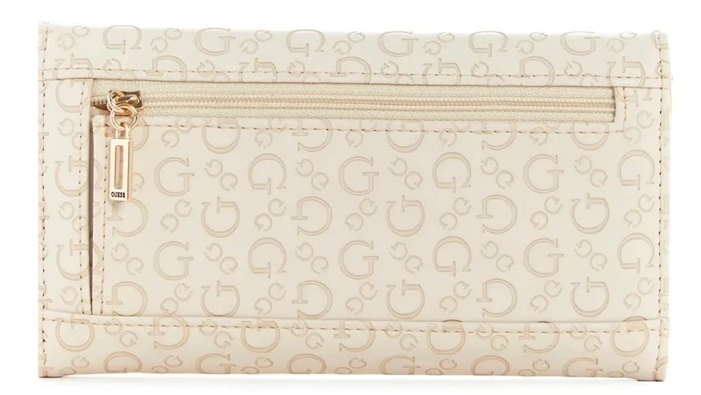 GUESS Factory Radwan Women's Logo Debossed Slim Logo Clutch - Stone