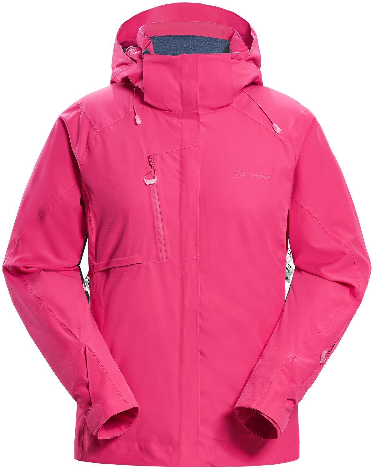 fit space Women's Winter Ski Coat Jacket Hooded Mountain Snowboarding Sports(Rose Pink,M)
