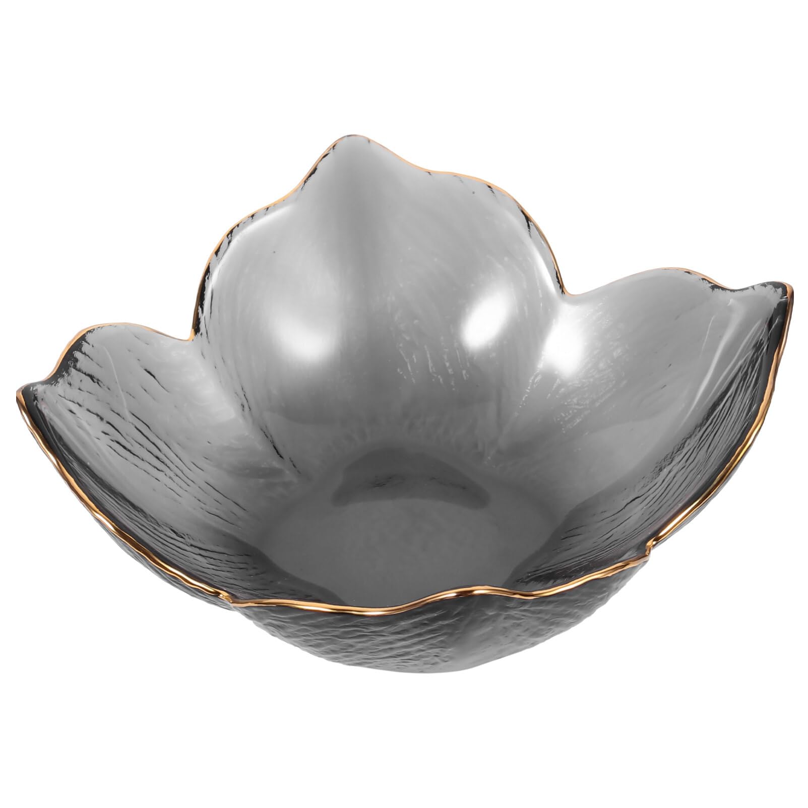 Hemoton Nordic Decor Glass Bowls Petal Design Salad Bowl Fruit Bowl Fruit Plate Snack Dish Dessert Bowl Food Serving Bowls for Bread Snacks Vegetables Candy Appetizer Potpourris Vintage Tray