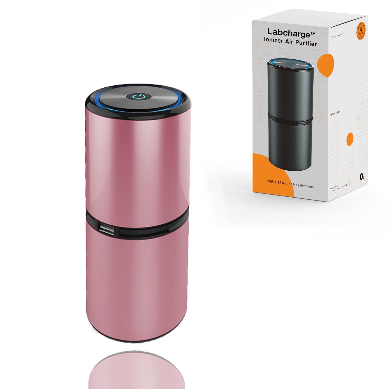 Generic Labcharge Ionic Air Purifiers For Home,Can Start With One Click, 12 Million Negative Ions, 27DB Silent Air Purifiers. Applicable To Cars, Houses, Kitchens, Bedrooms, Office, Etc. (Black)