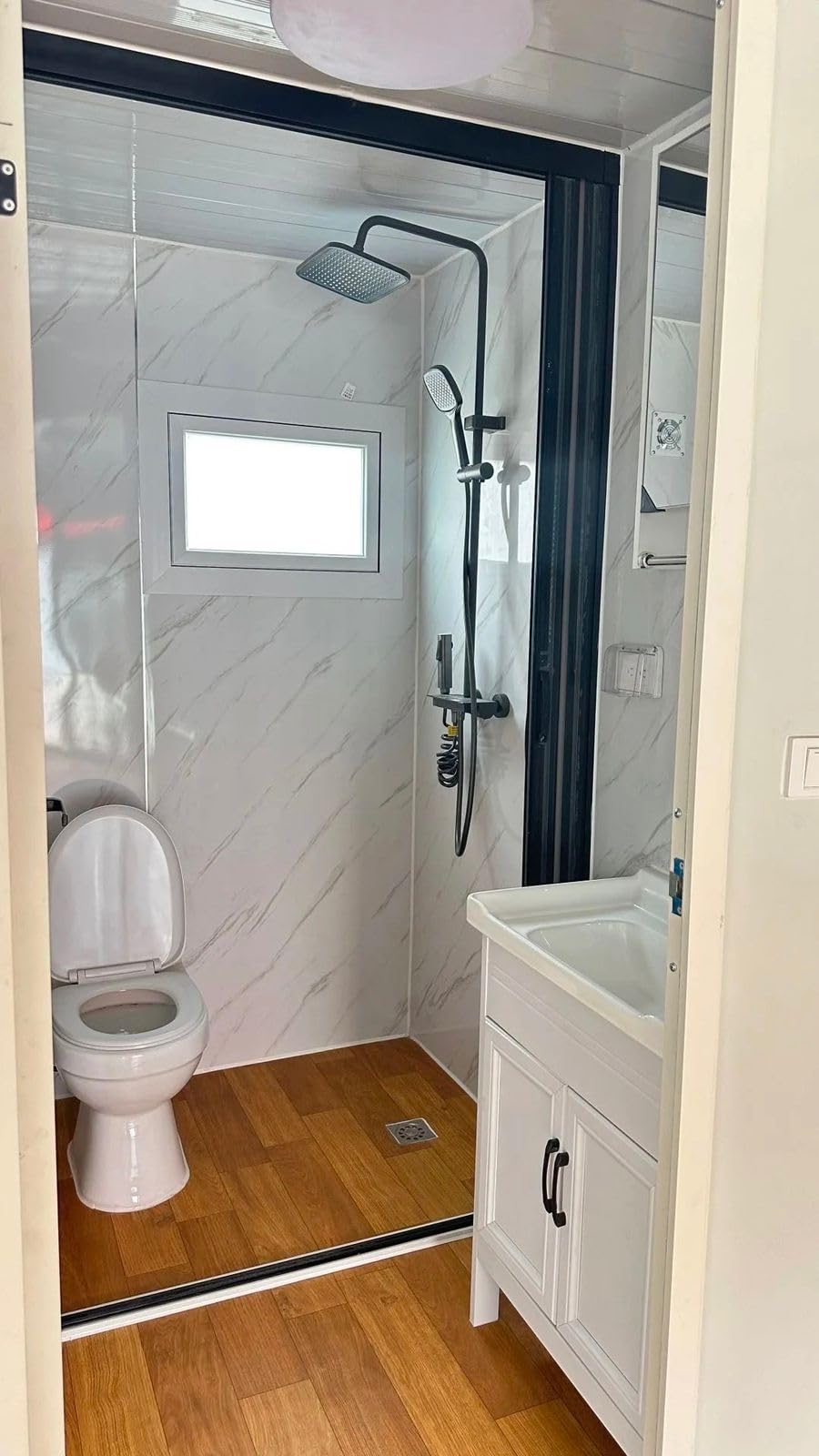 Generic Foldable Tiny Home, 19x20 FT, 1 Bath, 2 Rooms, 1 Kitchen, White, 07112003