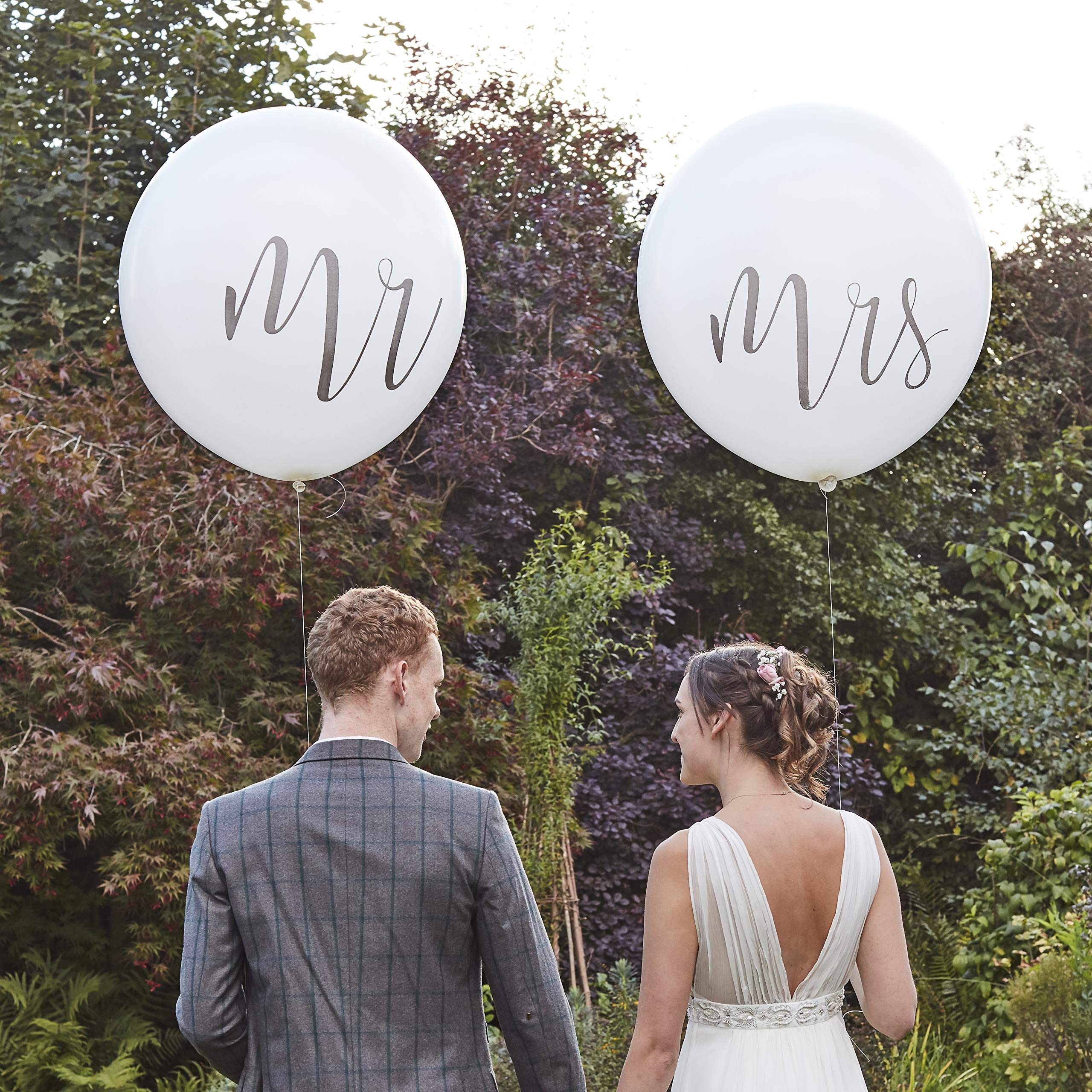 Ginger Ray Giant Mr and Mrs Wedding Balloons 36 Inch Twin Pack Rustic Country, One Size