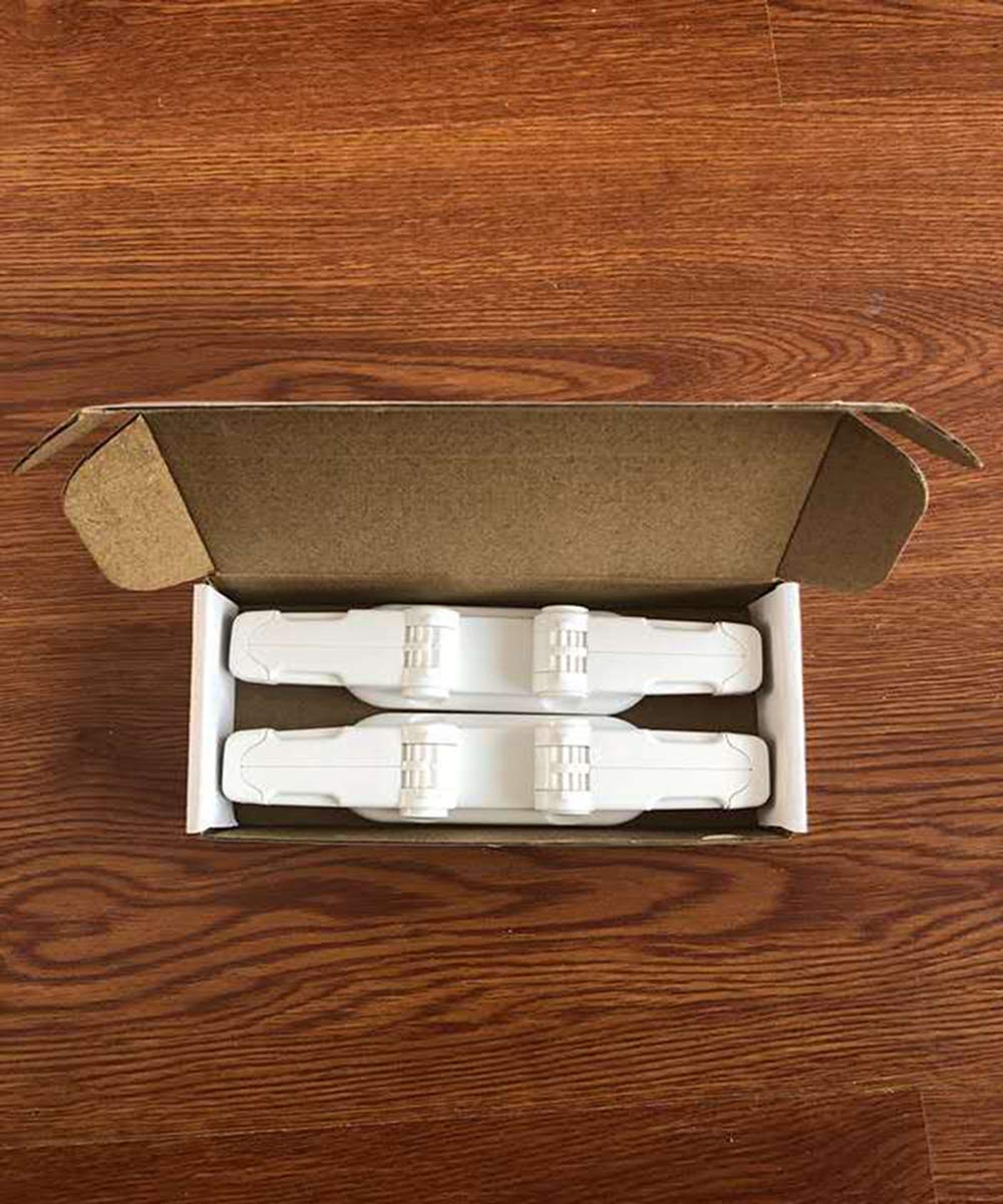 Door Lever Lock for Child Safety, Upgraded Baby Proof Door Handle Locks Double Locks Design Adhesive Handle Locks for Bathroom/Toilet/Bedroom/Kitchen/Closet 2 Pack White