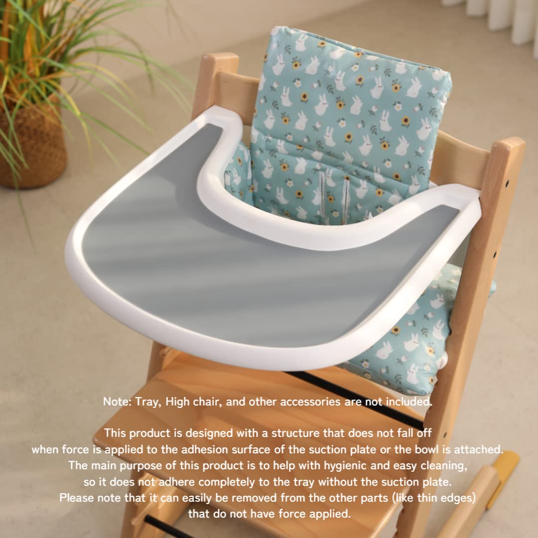Gembebe Silicone Tray placemat Compatible with Stokke Tripp Trapp High Chair Tray (Dusty Blue)