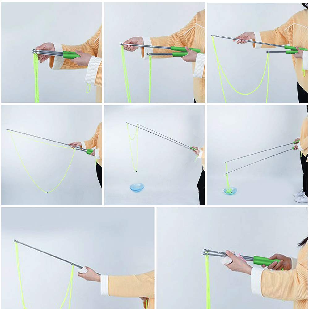 E-KNOW Bubble Wand, 4 Pack Giant Bubble Wand Outdoor Toy for Kids, Recyclable Stainless Steel, Telescopic Design Bubble Party Favors,Works Best with Bubbleventi Bubble Mix