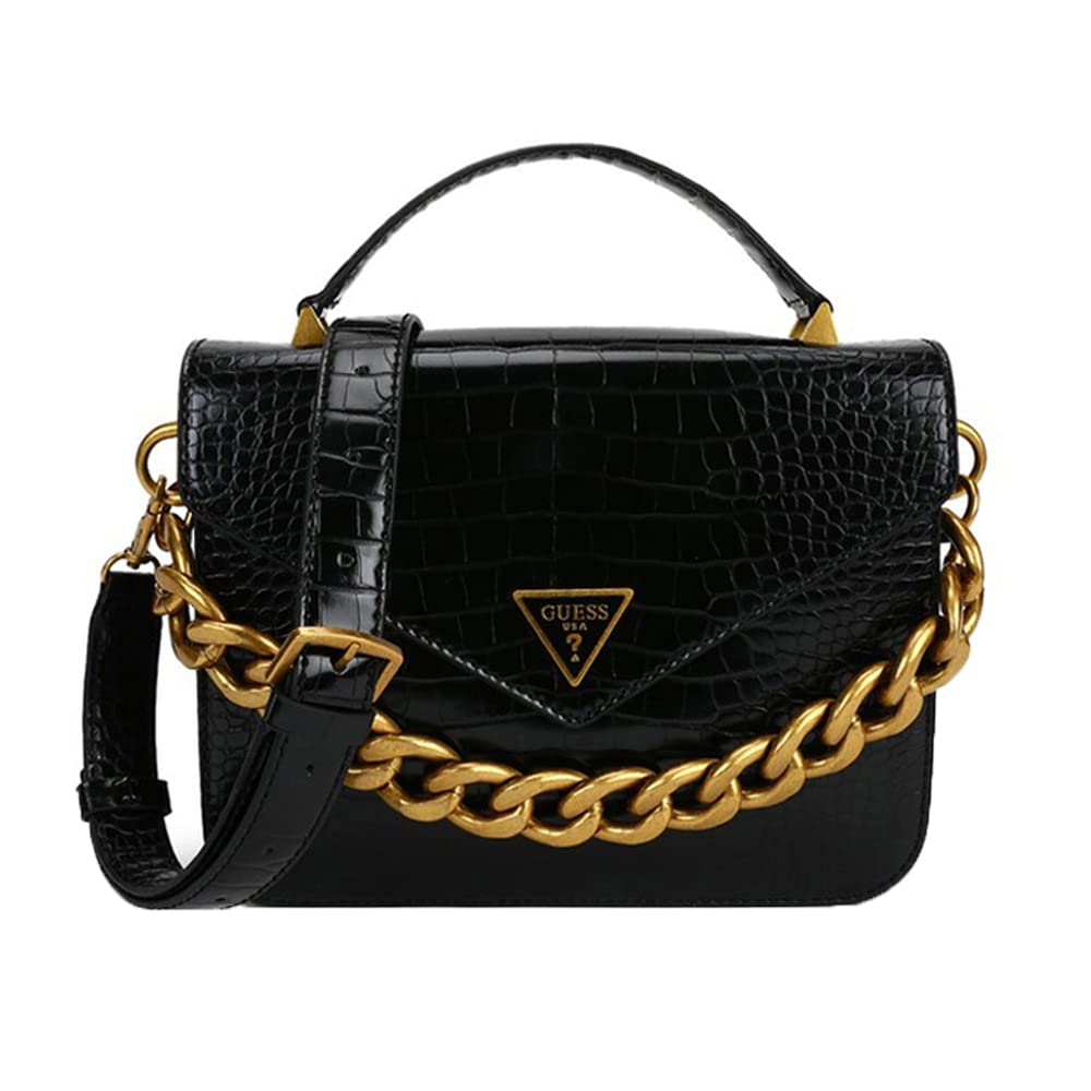 GUESS Retour Top Handle Flap, Black