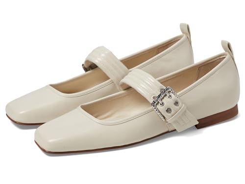 Dolce Vita Women's ARORA Ballet Flat, Ivory Crinkle Patent, 8.5