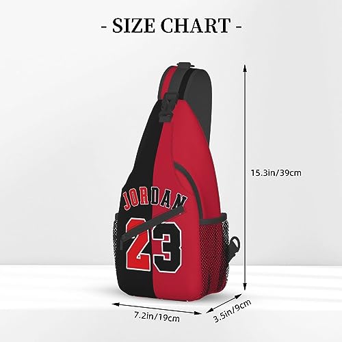 POYOMUK Number 23 Jordan Sling Bag Women Men Backpack Crossbody Bag Adjustable Daypack