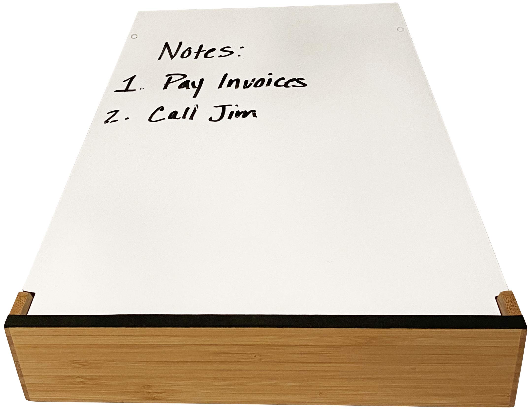 G.U.S. Laptop Stand and Organizer with Built-in Power Hub and Dry Erase Board. Perfect for Work from Home. Multifunctional and Sturdy with Redesigned Stand. (Bamboo)